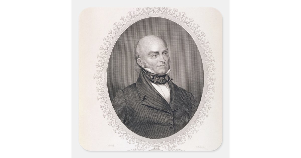 John Quincy Adams Square Sticker | Zazzle