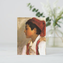 John Sargent- Head of a Neapolitan Boy in Profile Postcard | Zazzle