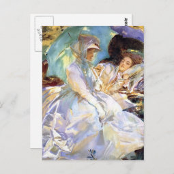 John Singer Sargent- Simplon Pass. Reading Postcard | Zazzle