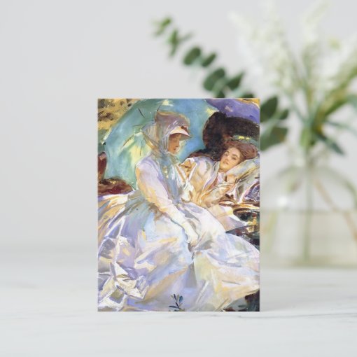 John Singer Sargent- Simplon Pass. Reading Postcard | Zazzle