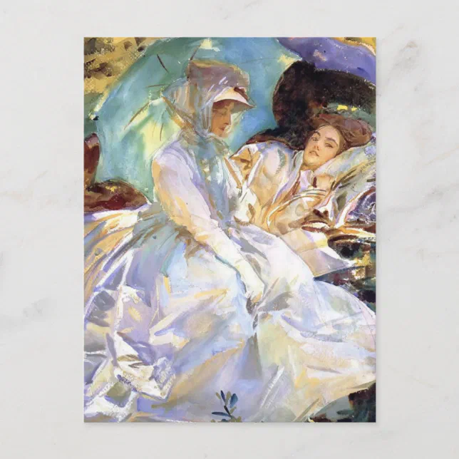 John Singer Sargent- Simplon Pass. Reading Postcard | Zazzle