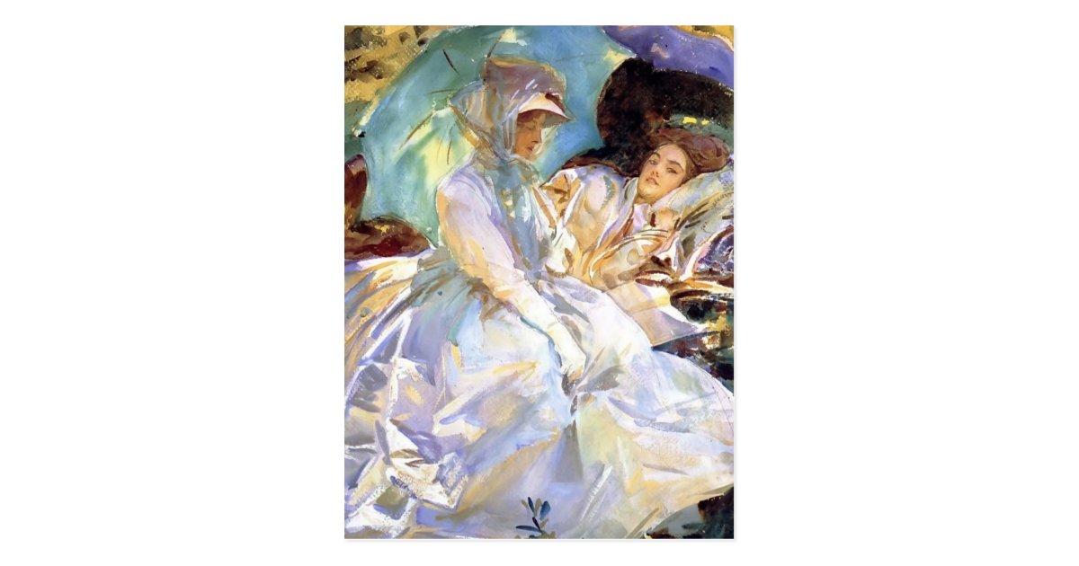 John Singer Sargent- Simplon Pass. Reading Postcard | Zazzle.com