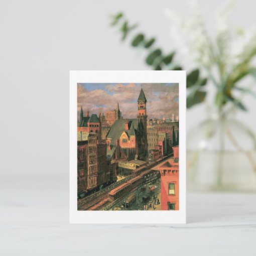 John Sloan, Jefferson Market, Sixth Avenue Postcard | Zazzle
