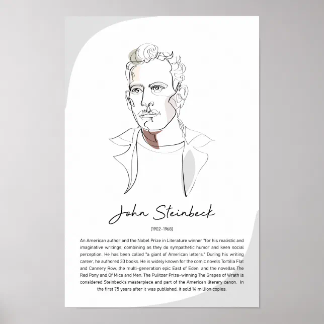John Steinbeck Poster | Zazzle