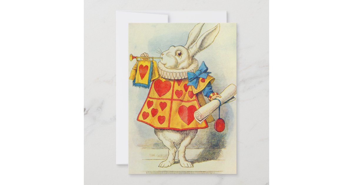 John Tenniel | The White Rabbit Thank You Card | Zazzle
