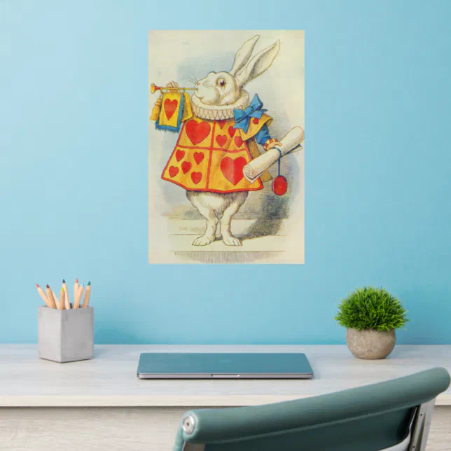 John Tenniel | The White Rabbit Wall Decal | Zazzle