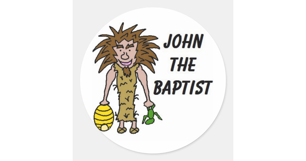 John The Baptist Clipart Classic Round Sticker | Zazzle
