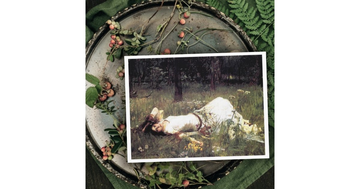 John W. Waterhouse The Fate of Ophelia Postcard | Zazzle