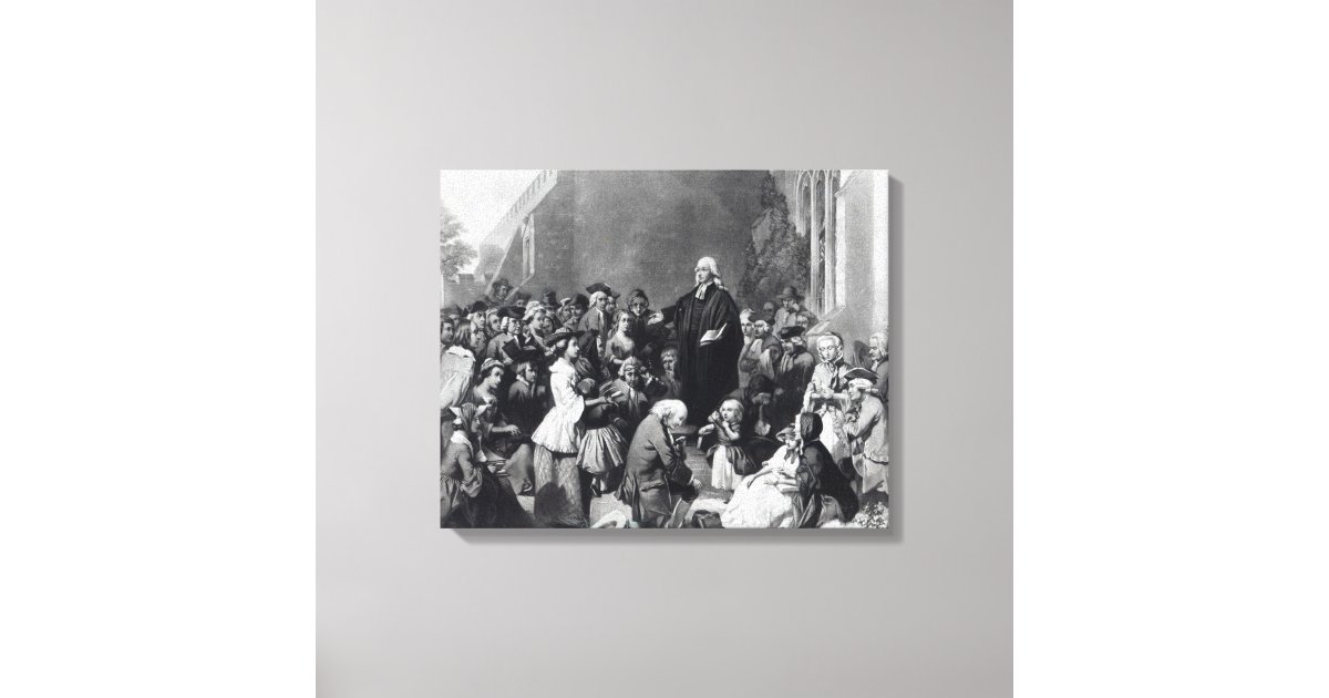 John Wesley preaching Canvas Print | Zazzle