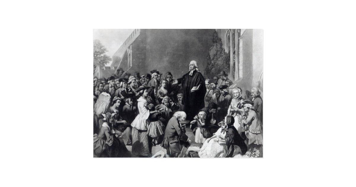 John Wesley preaching Postcard | Zazzle.com