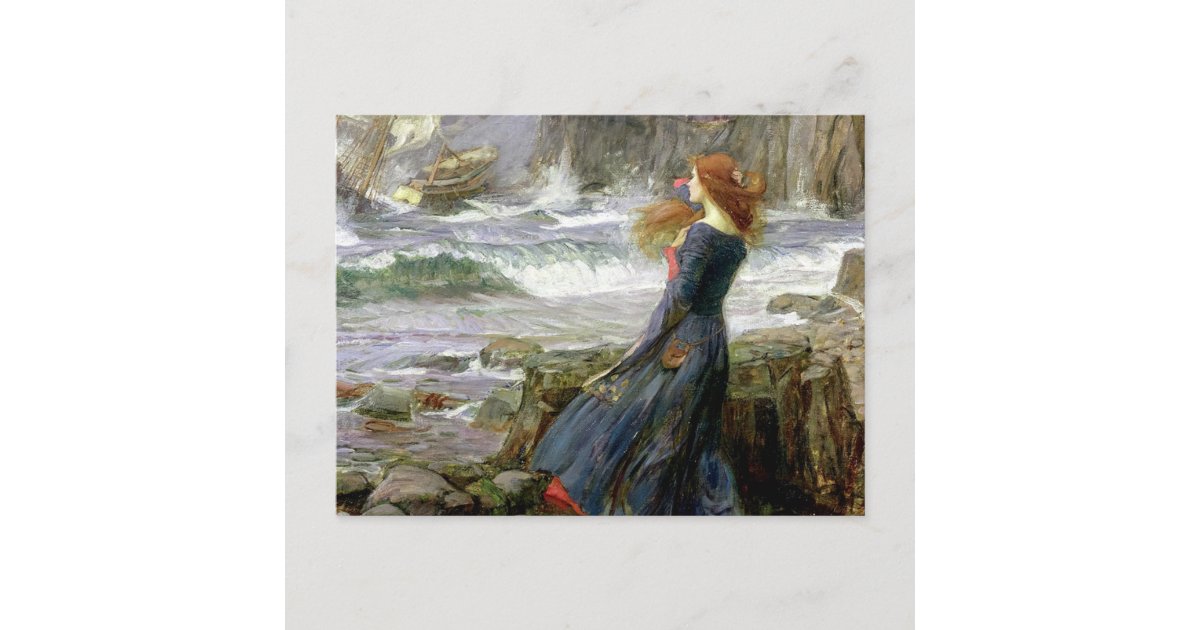 John William Waterhouse Miranda The Tempest Postcard | Zazzle