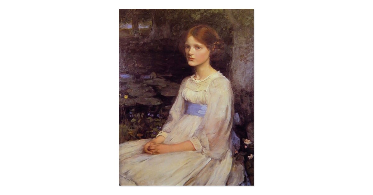 John William Waterhouse- Miss Betty Pollock Postcard | Zazzle.com