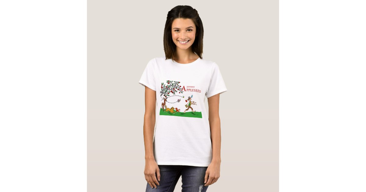 Johnny Appleseed T-Shirt, Animals and Apple Tree T-Shirt | Zazzle