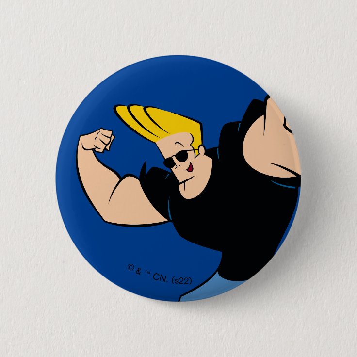 Johnny Bravo Iconic Pose Button | Zazzle