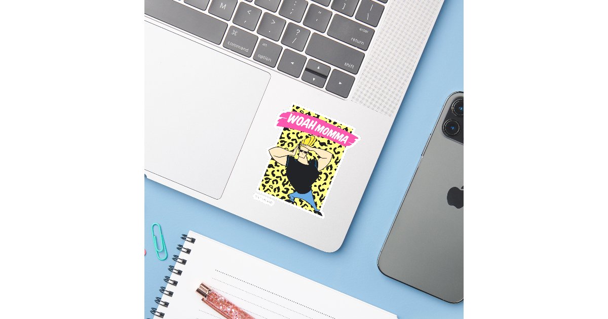 Johnny Bravo Woah Momma Sticker Zazzle