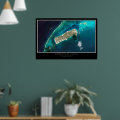 Johnston Atoll From Space Satellite Map Poster | Zazzle