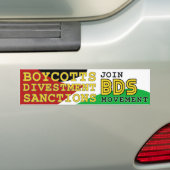 Join BDS movement support Palestine Bumper Sticker | Zazzle