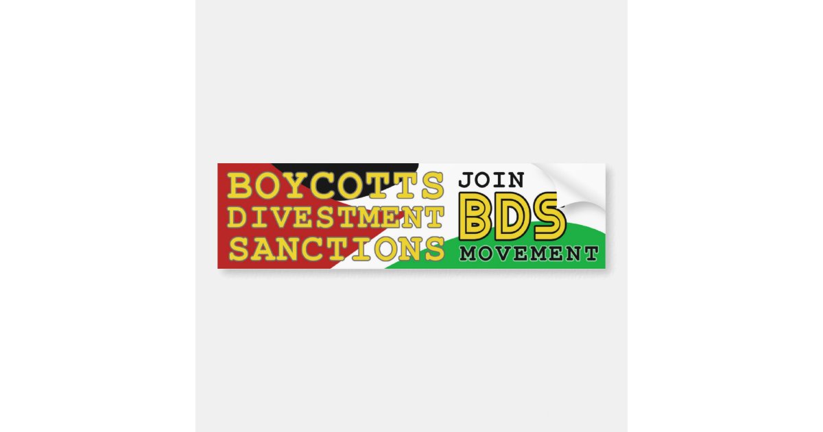 Join BDS movement support Palestine Bumper Sticker | Zazzle