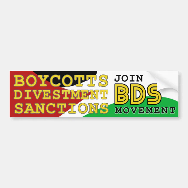 Join BDS movement support Palestine Bumper Sticker | Zazzle
