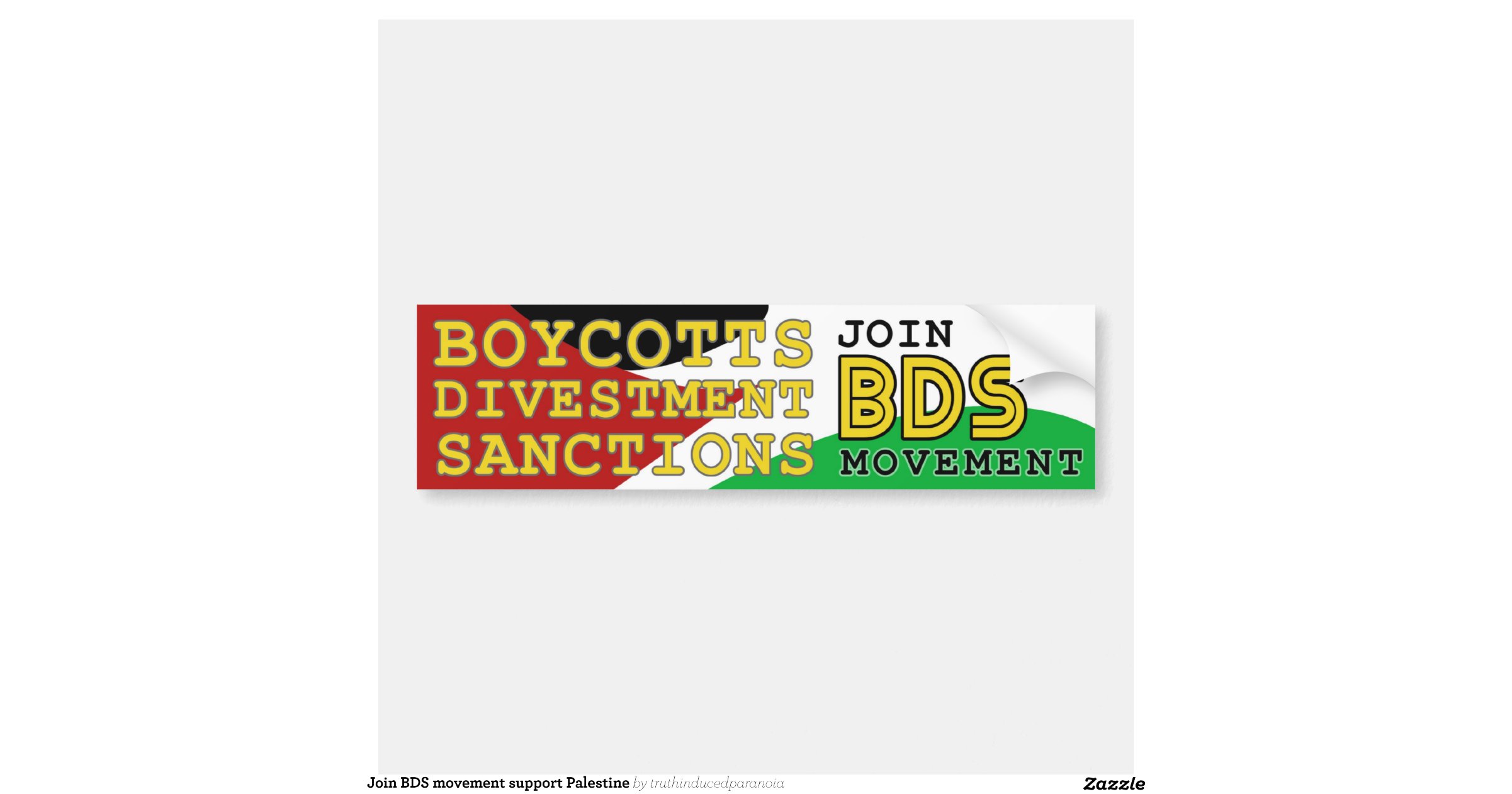 join_bds_movement_support_palestine_car_bumper_sticker ...