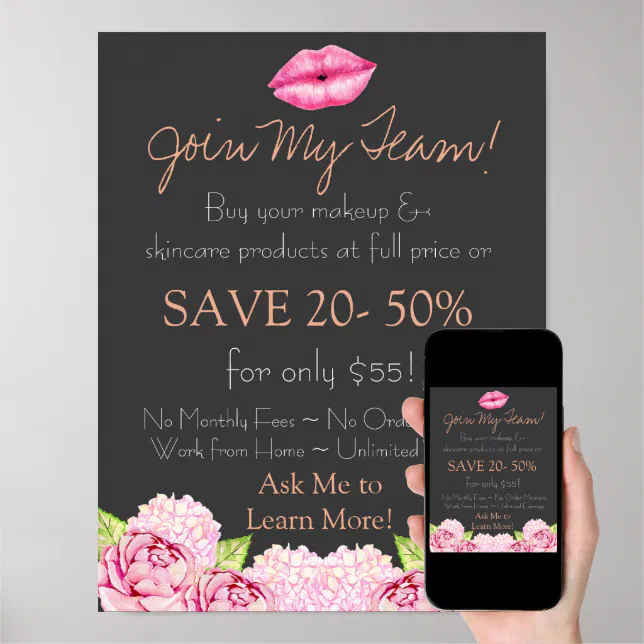 Join My Team - Lipsense Display Sign | Zazzle