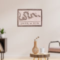 Join or Die Benjamin Franklin Political Cartoon Poster | Zazzle