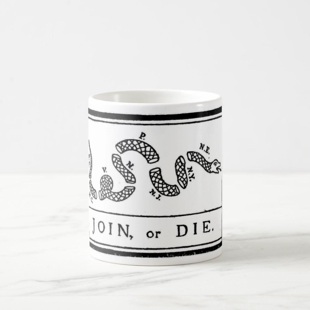 Join or Die Flag for American Revolutionary War Coffee Mug | Zazzle
