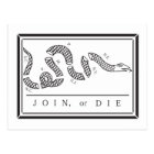 Join or Die Political Cartoon by Benjamin Franklin Postcard | Zazzle.com