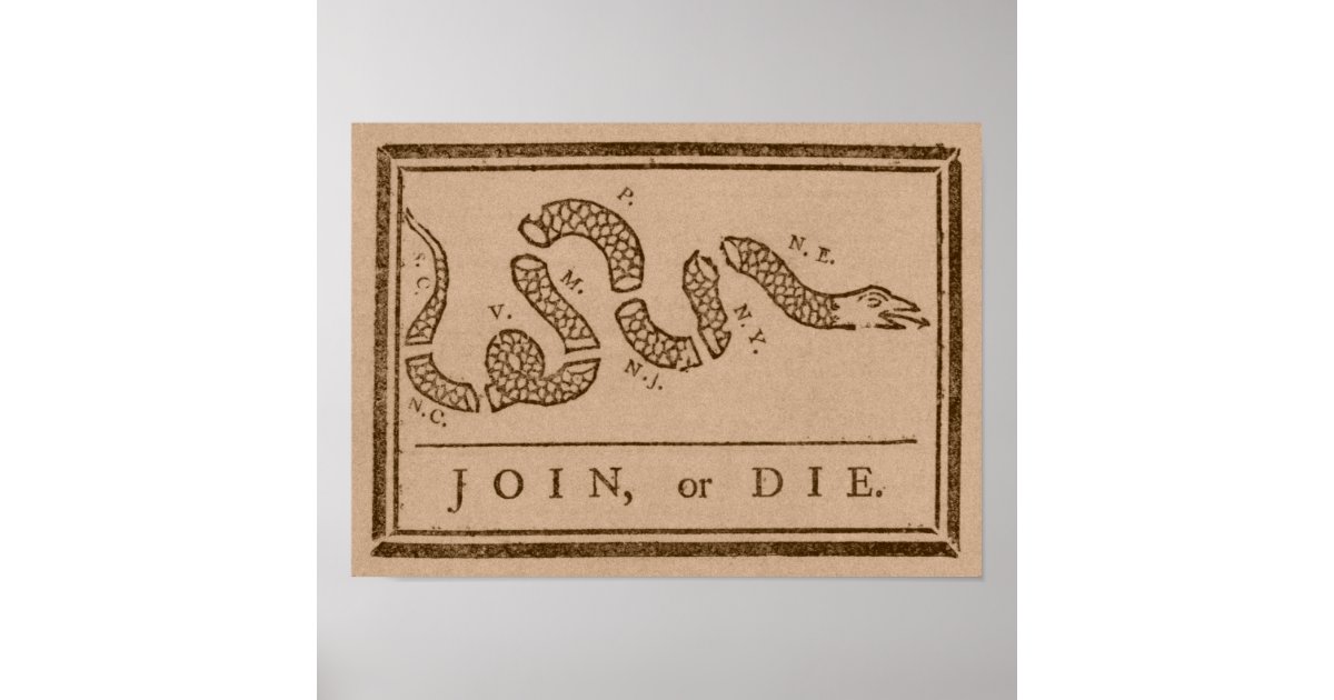 Join or Die Poster | Zazzle