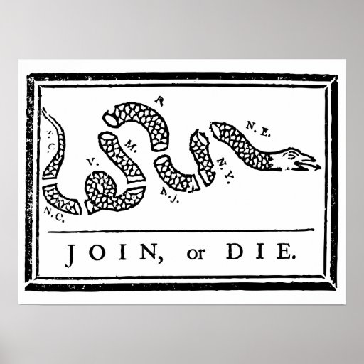 Join or Die Poster | Zazzle