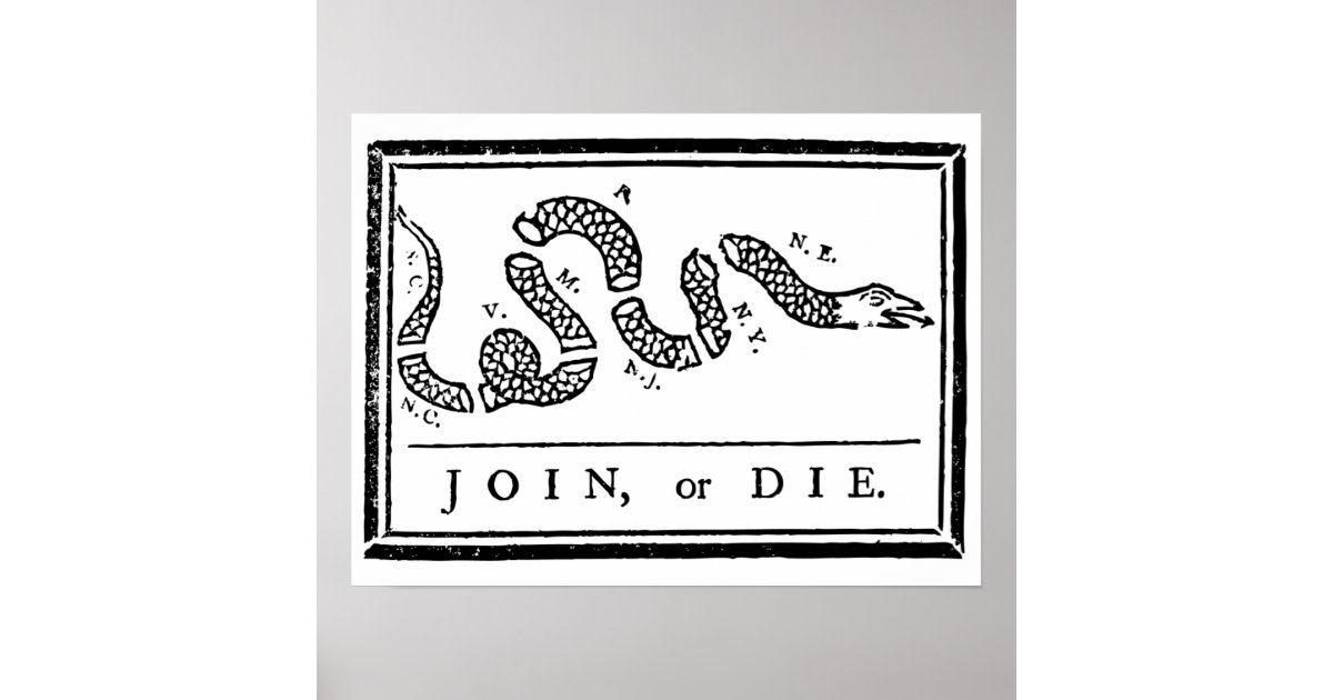 Join or Die Poster | Zazzle