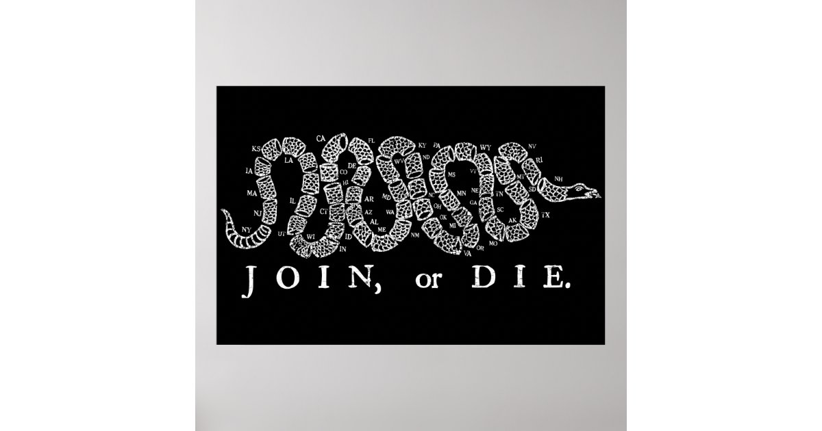Join or Die Print | Zazzle