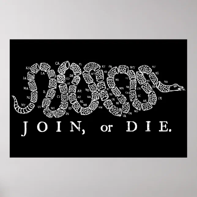 Join or Die Print | Zazzle