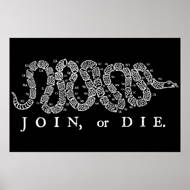 Join or Die Print | Zazzle