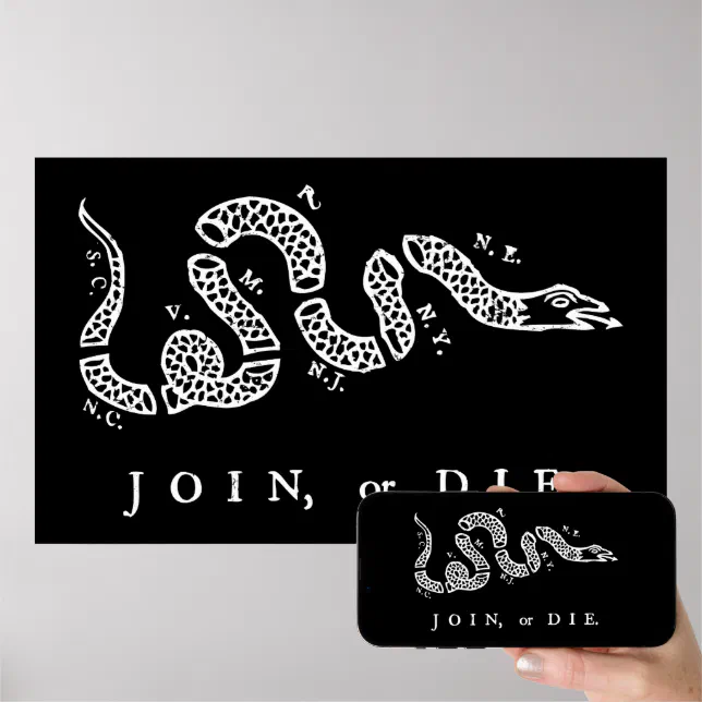 Join or Die Print | Zazzle