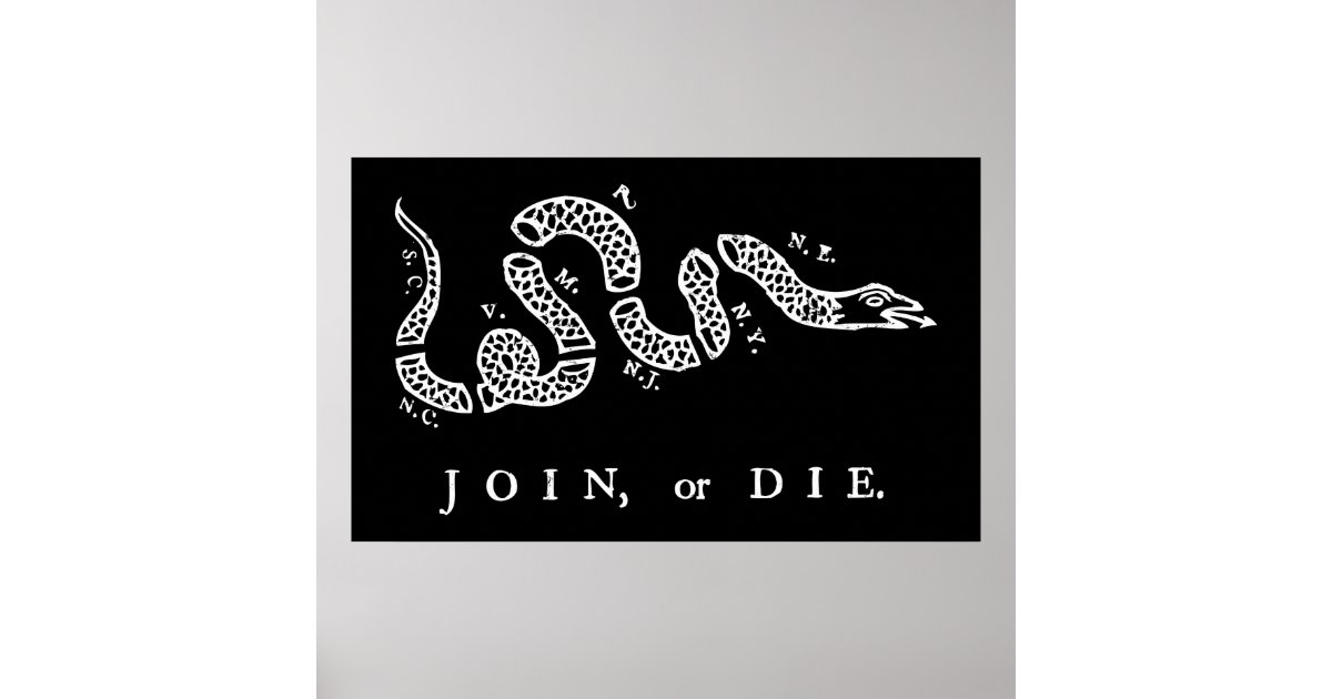 Join or Die Print | Zazzle