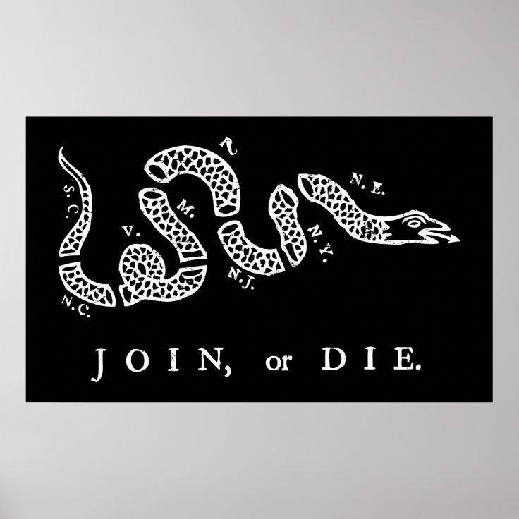 Join or Die Print | Zazzle