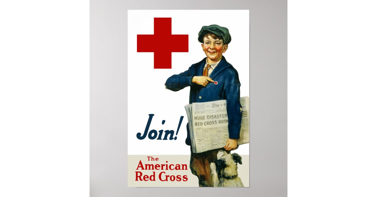 Join The American Red Cross Poster | Zazzle
