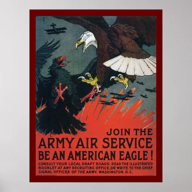 Join the Army Air Service Poster | Zazzle