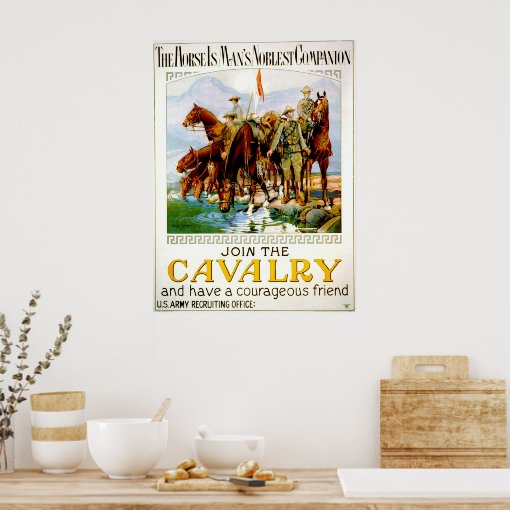 Join the Cavalry 1920 Poster | Zazzle