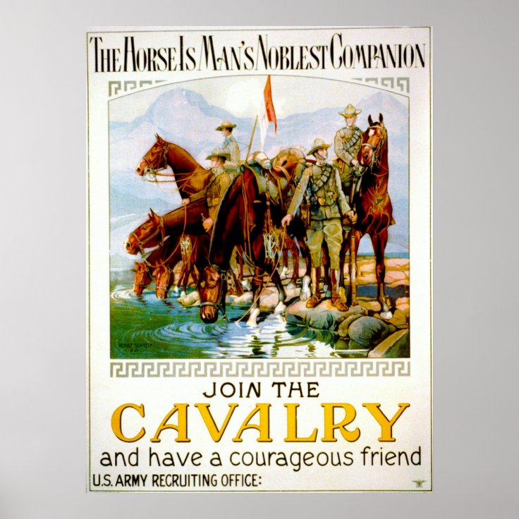 Join the Cavalry 1920 Poster | Zazzle