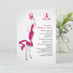 Join The Fight Fashion Show Invitation | Zazzle