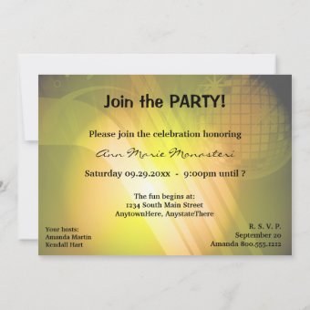 Join The Party Invitation | Zazzle