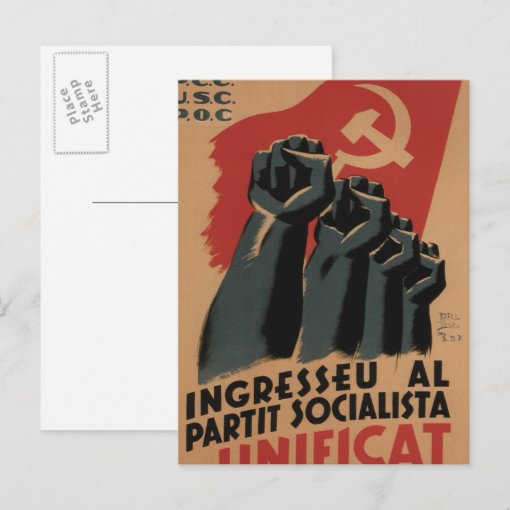 Join the Socialist Unity Party_Propaganda Poster Invitation Postcard ...