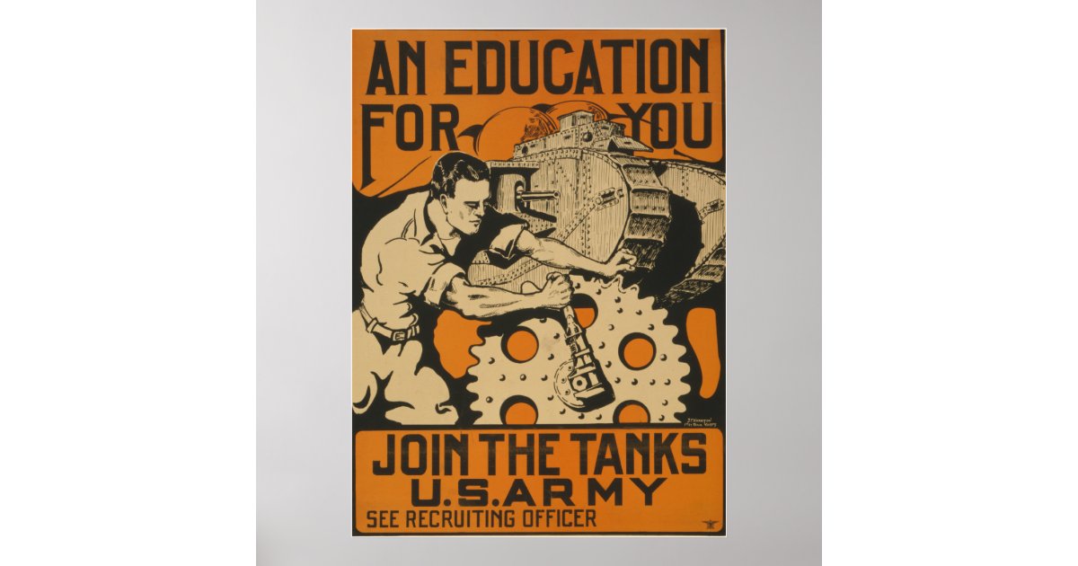 Join the Tanks Poster | Zazzle