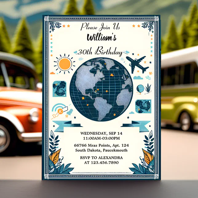 Join Travel Cabin Beach Destination 30th Birthday Invitation | Zazzle