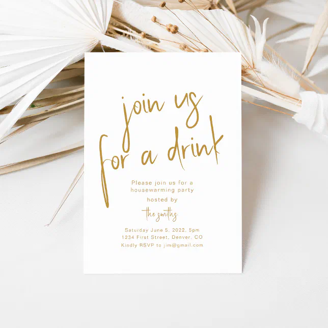 Join Us For A Drink Party Invitation | Zazzle