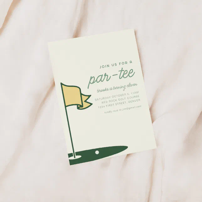 Join Us For A Par-Tee Golf Birthday Party Invite | Zazzle