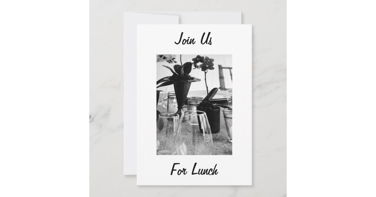 JOIN US FOR LUNCH - INVITATION | Zazzle