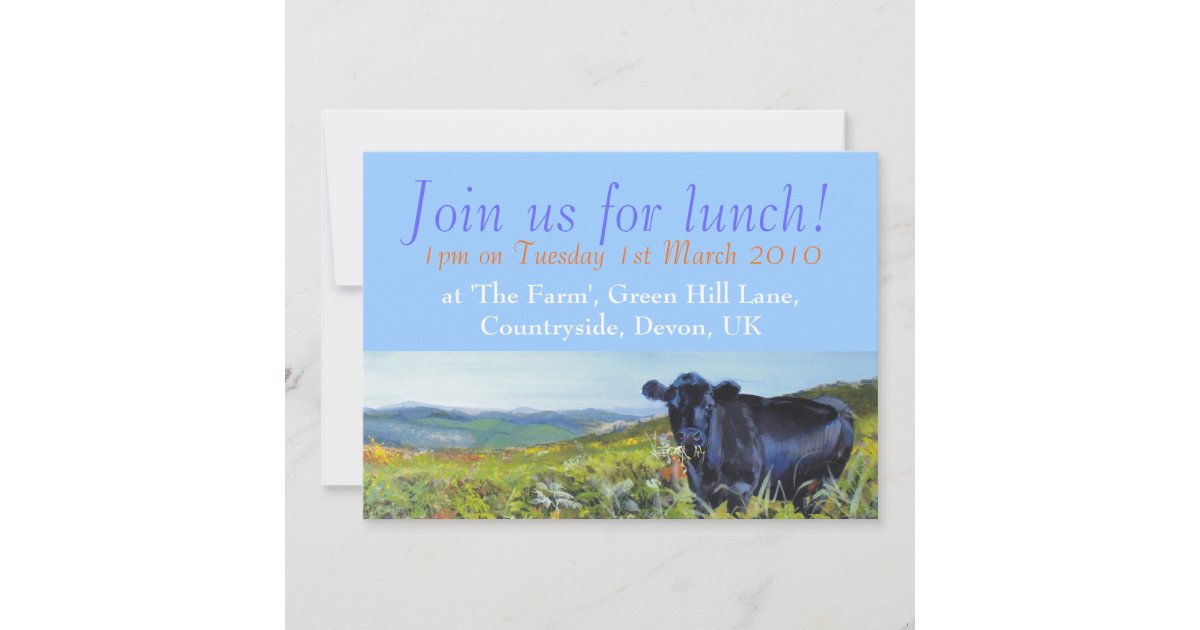 Join us for lunch! Personalisable Invitation | Zazzle